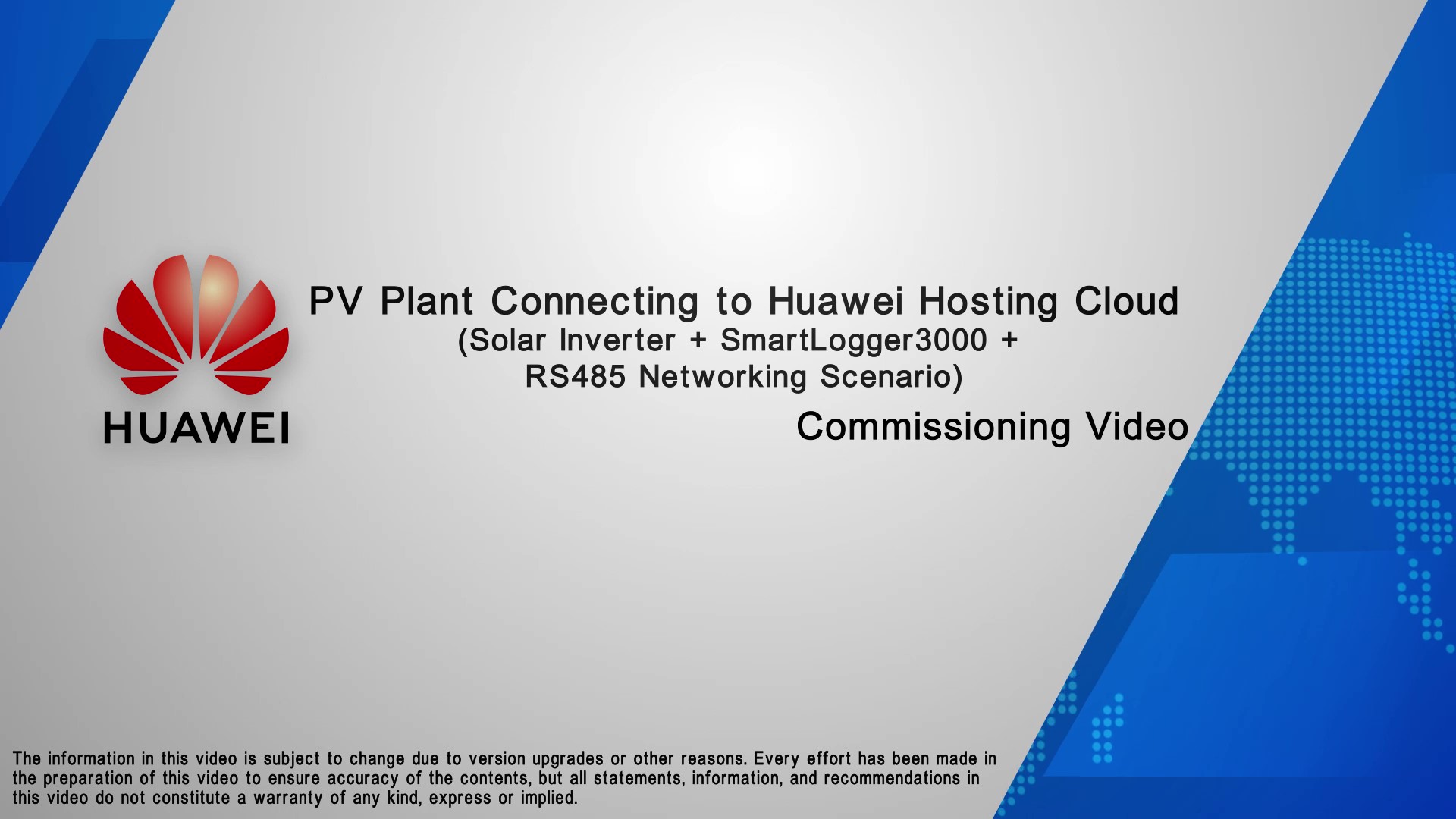 PV Plant Connecting to Huawei Hosting Cloud Commissioning Video (Solar ...
