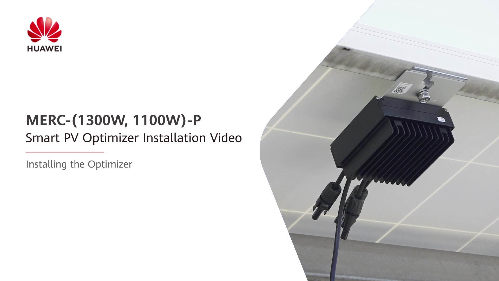 MERC-(1300W, 1100W)-P Smart PV Optimizer Installation Video