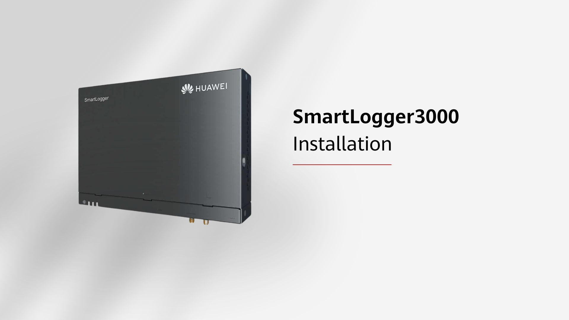 SmartLogger3000 Installation